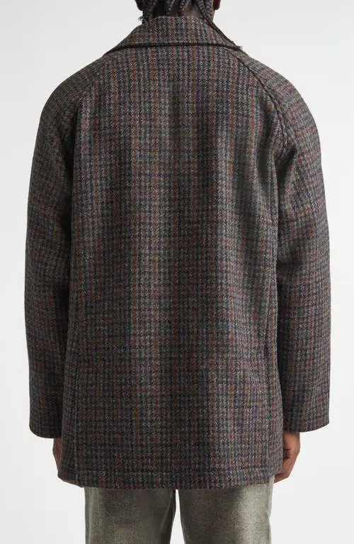 De Bonne Facture Forest Houndstooth Wool Tweed Jacket - Navy